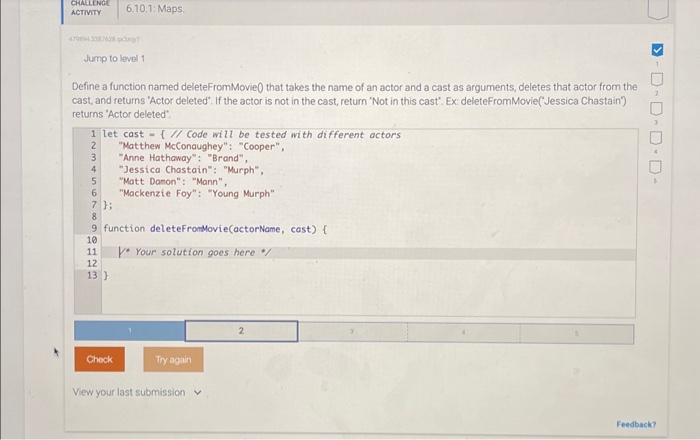 Solved CHALLENGE 6.10.1: Maps. ACTIVITY 479894.3387628. | Chegg.com