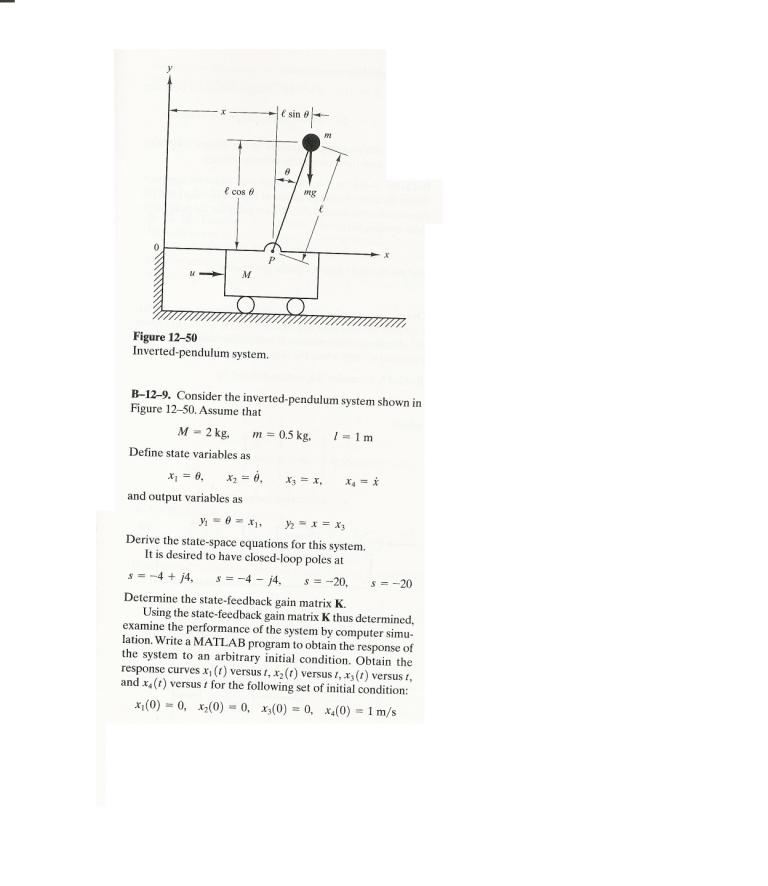 Solved Consider the inverted - pendulum system shown in | Chegg.com