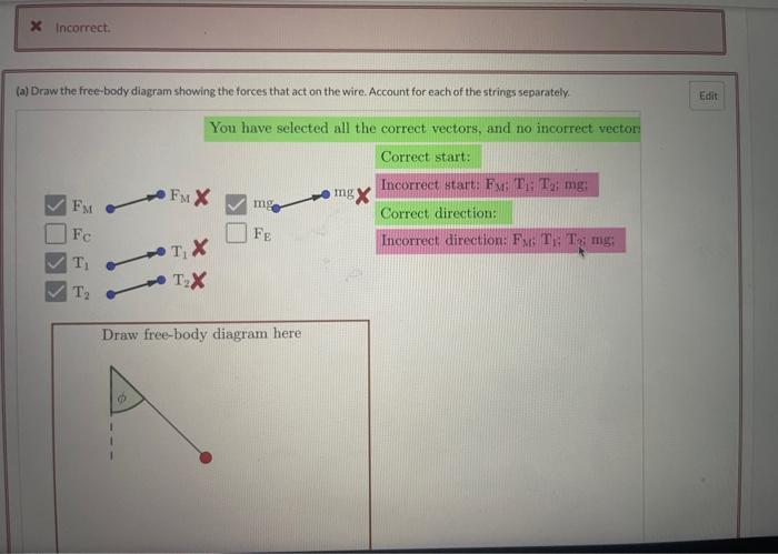 Solved A horizontal wire is hung from the ceiling of a room | Chegg.com