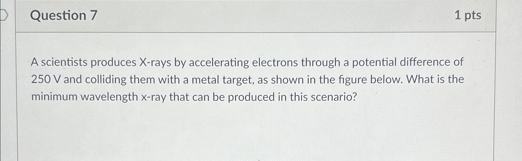 Solved Question 71 ﻿ptsA scientists produces x-rays by | Chegg.com