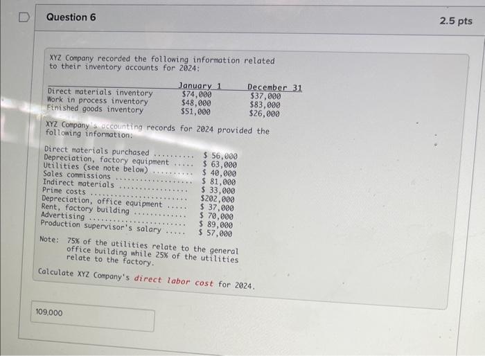 Solved XYZ Company recorded the following information | Chegg.com Solved XYZ Company recorded the following information | Chegg.com