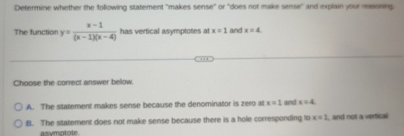Solved Determine whether the following statement "makes | Chegg.com