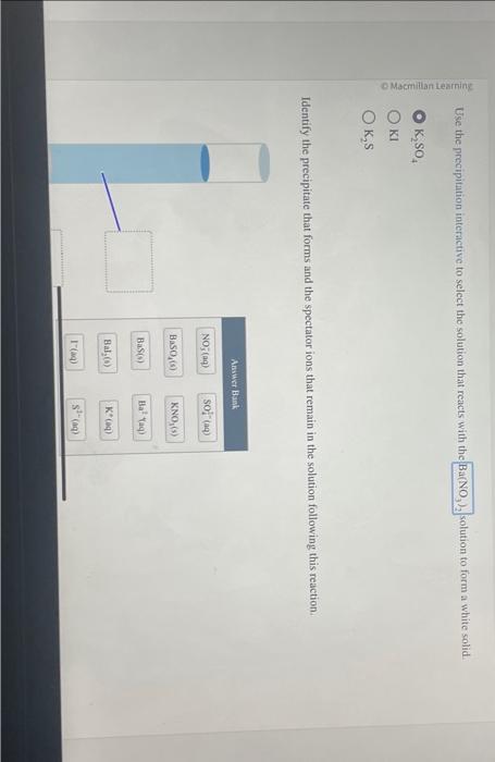 Solved Identify the precipitate that forms and the spectator | Chegg.com