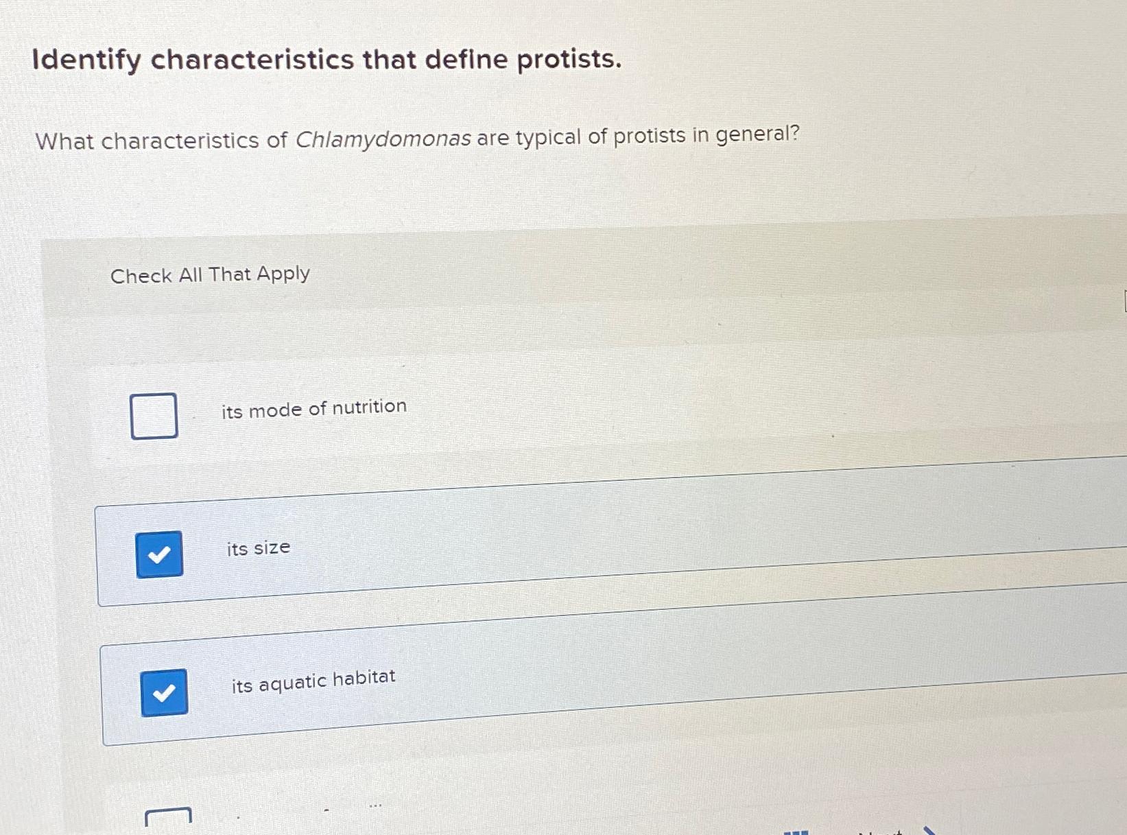 Solved Identify characteristics that define protists.What | Chegg.com