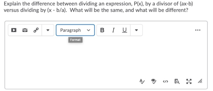 Solved Explain the difference between dividing an | Chegg.com