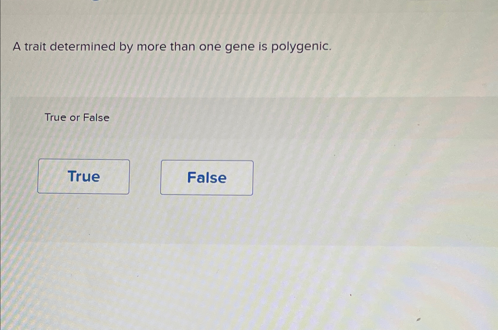 Solved A trait determined by more than one gene is | Chegg.com