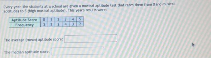 Solved Every year, the students at a school are given a | Chegg.com