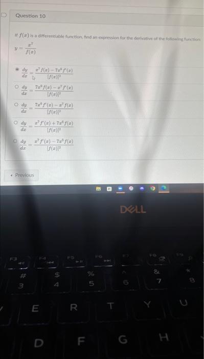 Solved If f(x) is a differentiable function. find an | Chegg.com