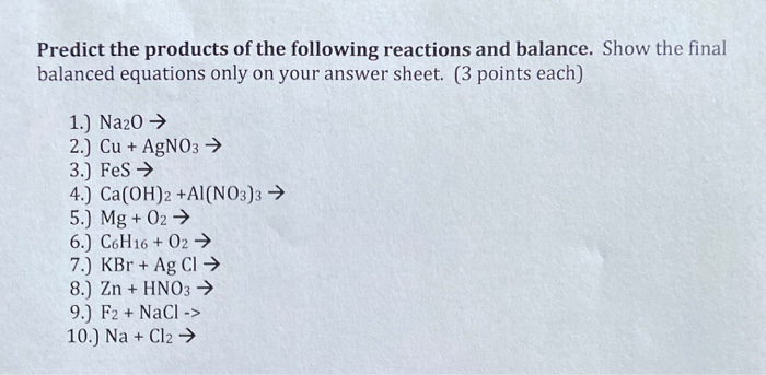 Solved Predict the products of the following reactions and | Chegg.com