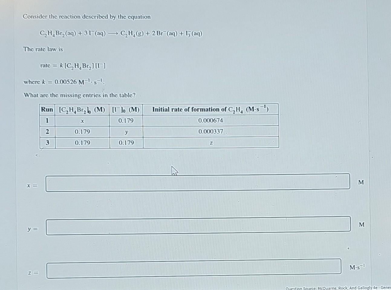Solved Consider the reaction described by the equation | Chegg.com