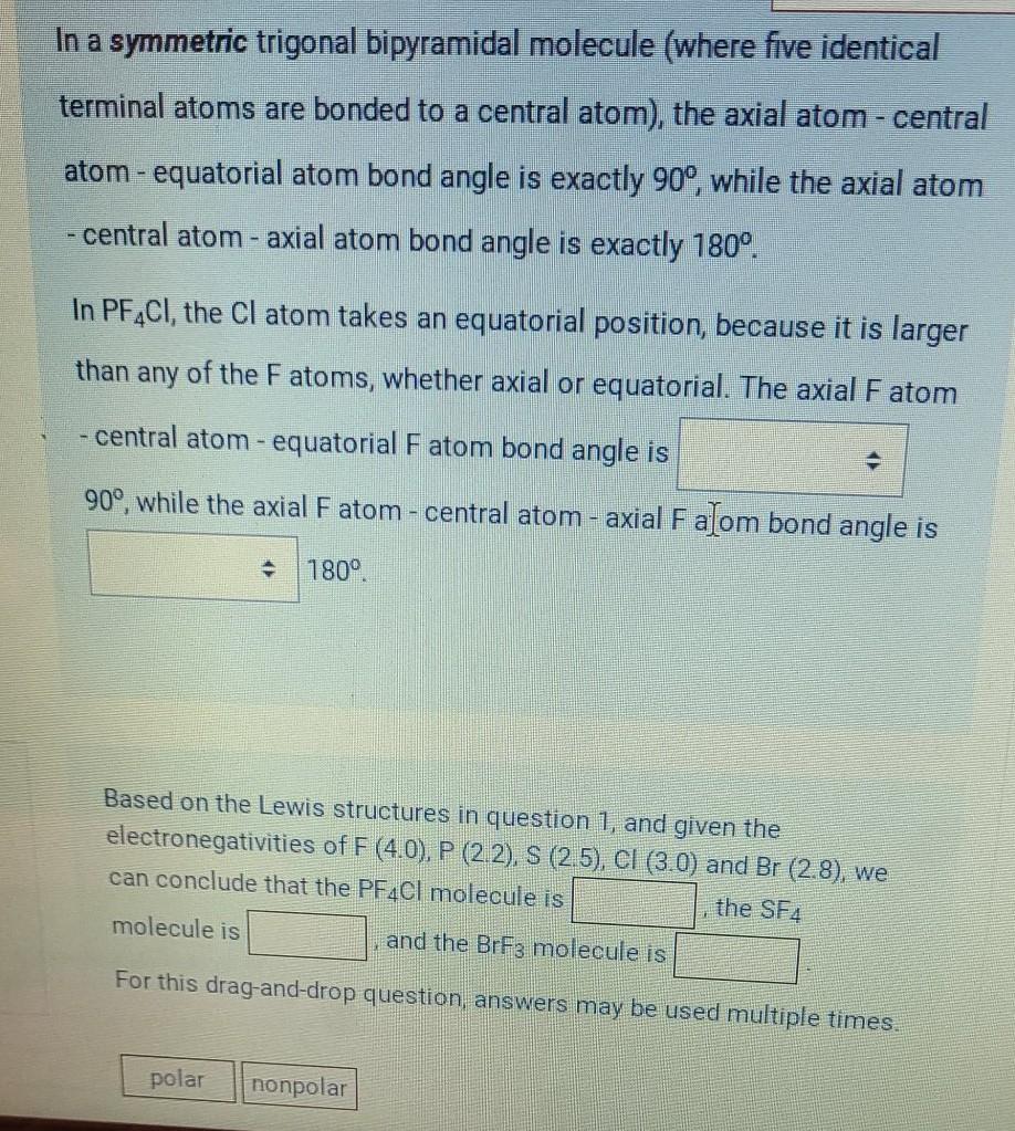 Solved Recall that molecules with an Electron Domain | Chegg.com