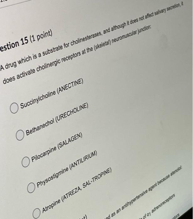 Solved estion 15 (1 point) A drug which is a substrate for | Chegg.com