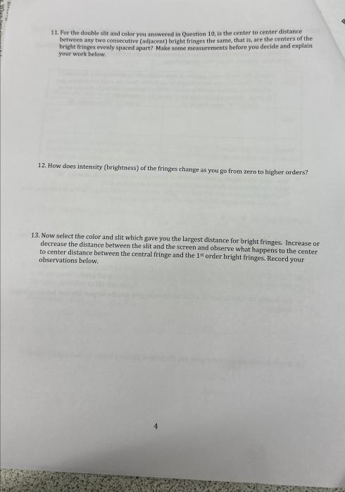 Part.3: Double Slits with Different Wavelengths 6. | Chegg.com