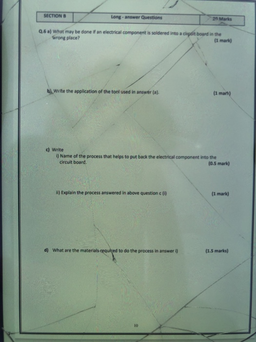 Solved SECTION Long-answer Questions 20 Marks Q.6 a) What | Chegg.com