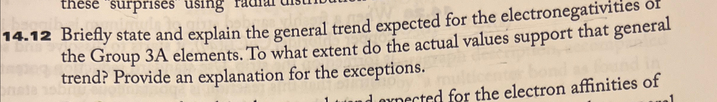 Solved 14.12 ﻿Briefly state and explain the general trend | Chegg.com