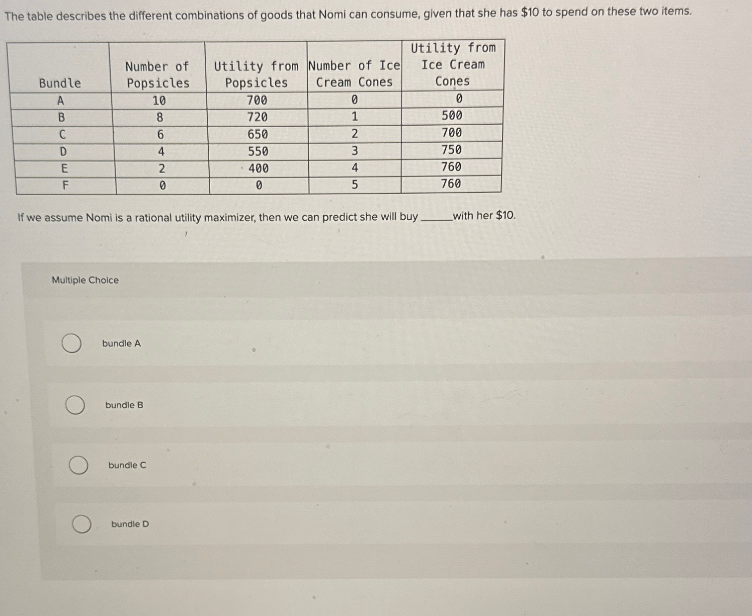 Solved The table describes the different combinations of | Chegg.com