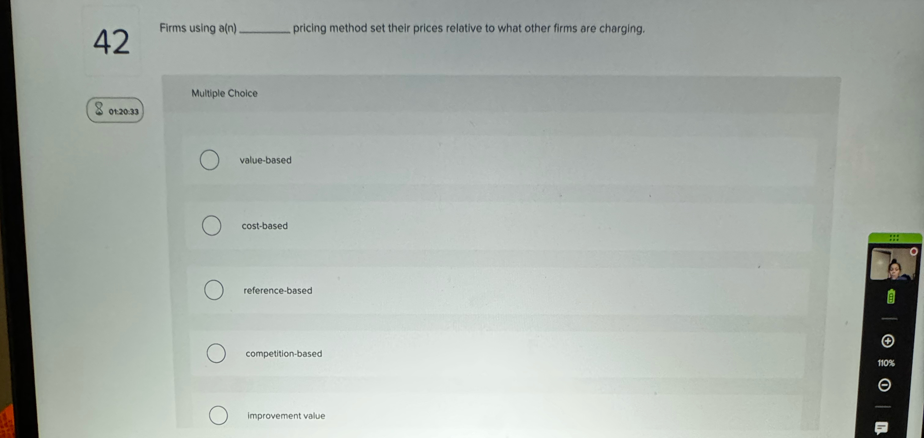 Solved 42Firms using a(n) q, ﻿pricing method set their | Chegg.com