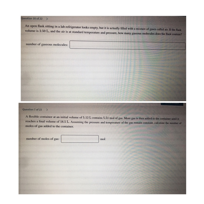 Solved Question 10 of 22 > An open flask sitting in a lab | Chegg.com