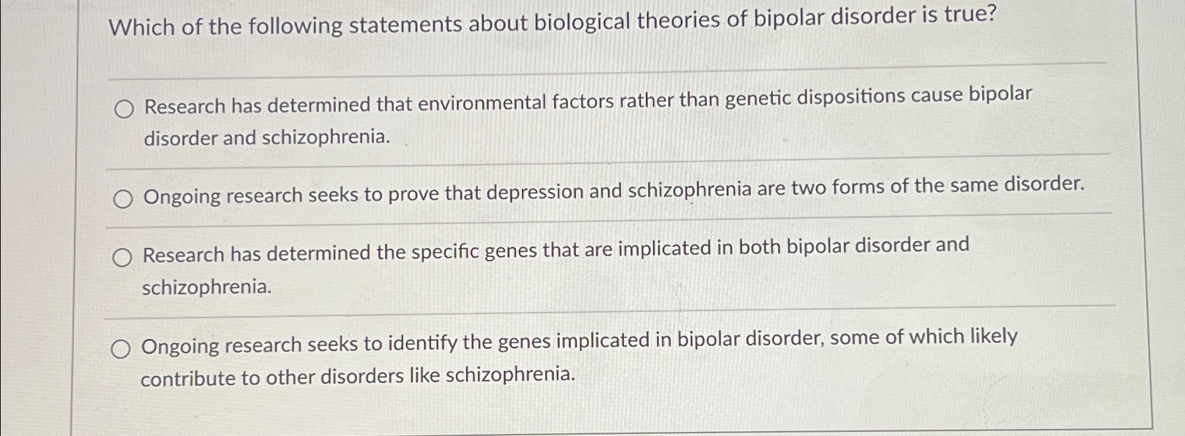 Solved Which of the following statements about biological | Chegg.com