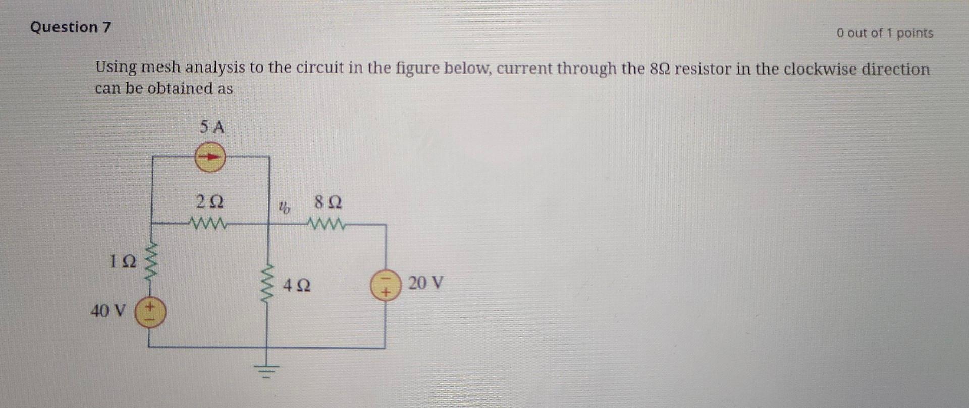 Solved Using mesh analysis to the circuit in the figure | Chegg.com