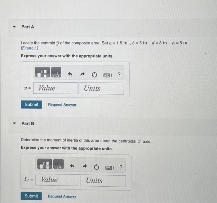 Solved Part A Determine the moment of inertia of the | Chegg.com