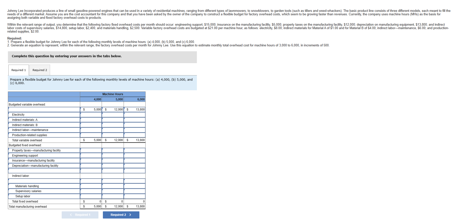 Solved assigning both variable and fixed factory overhead | Chegg.com