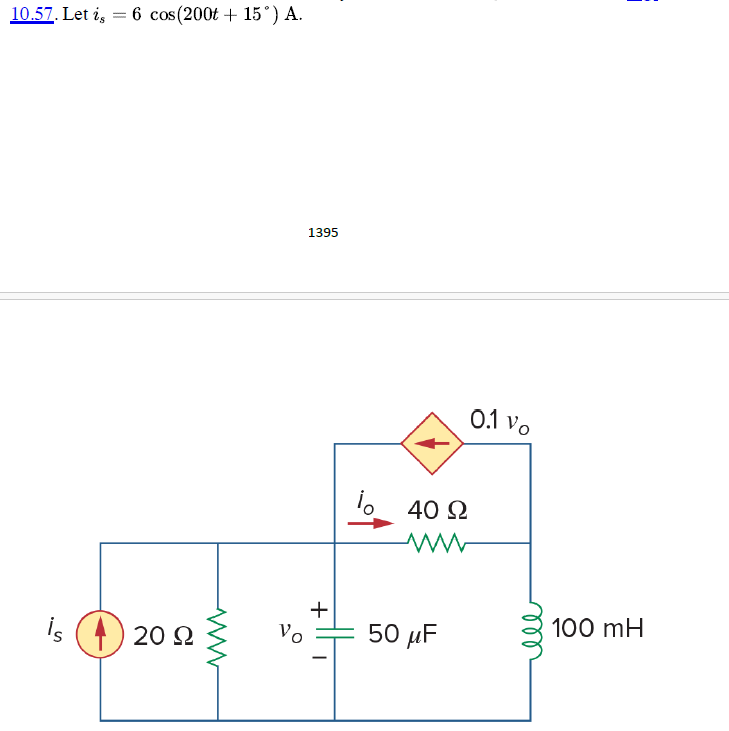 Solved by an EXPERT Use mesh analysis to find current io and voltage | Chegg.com