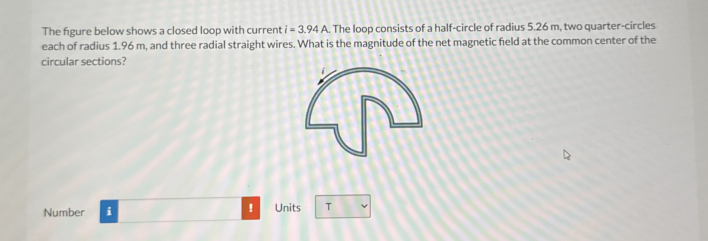 The figure below shows a closed loop with current | Chegg.com