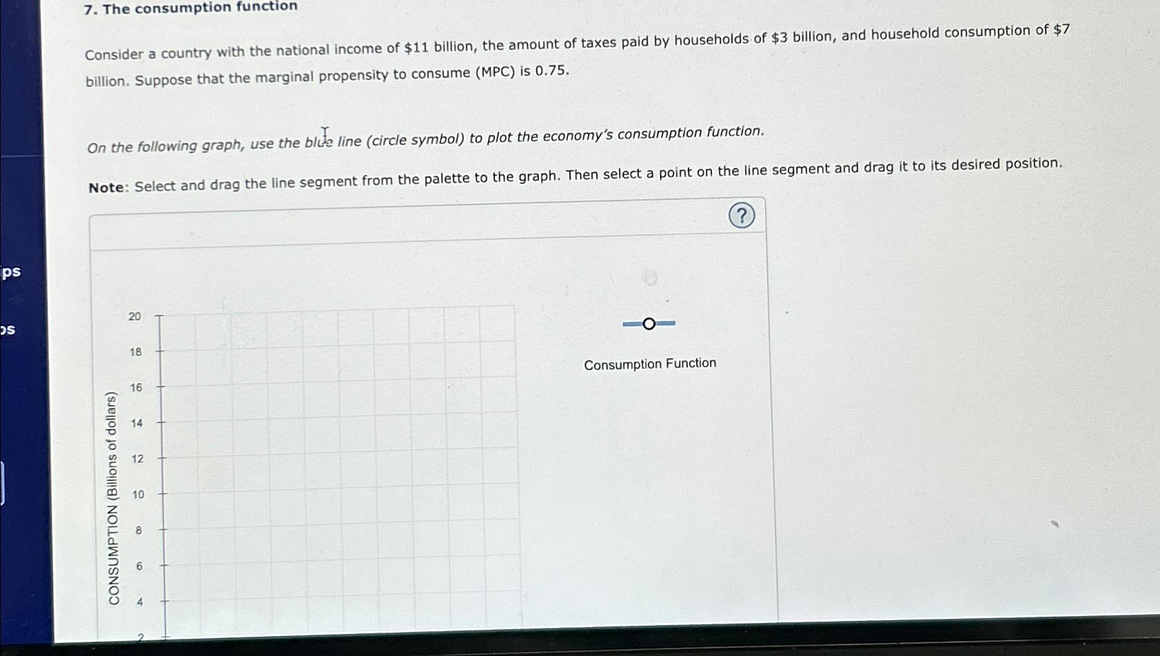 Solved The consumption functionConsider a country with the | Chegg.com