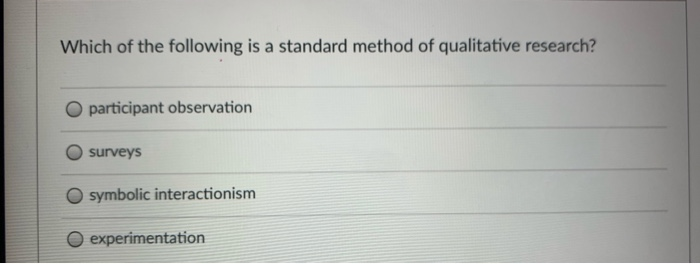 Solved Which of the following is a standard method of | Chegg.com