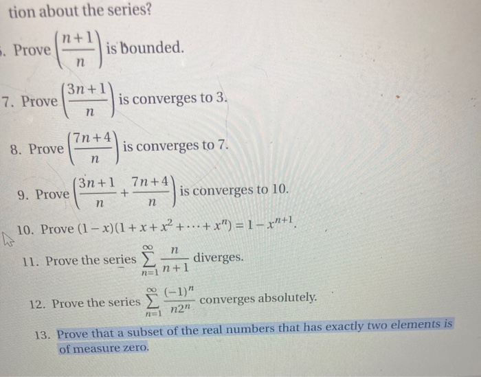 Solved tion about the series? n+1 5. Prove is bounded. n | Chegg.com