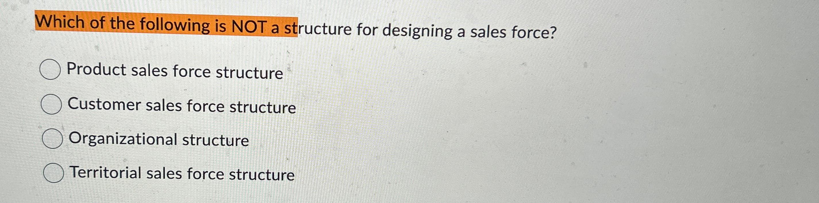 Solved Which of the following is NOT a structure for | Chegg.com