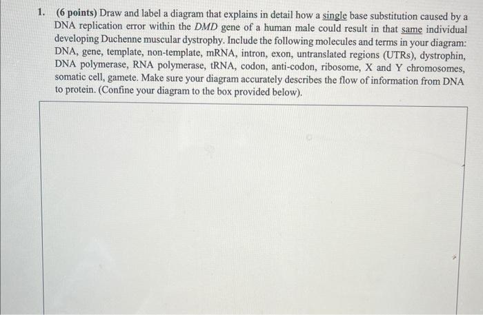 1. (6 points) Draw and label a diagram that explains | Chegg.com