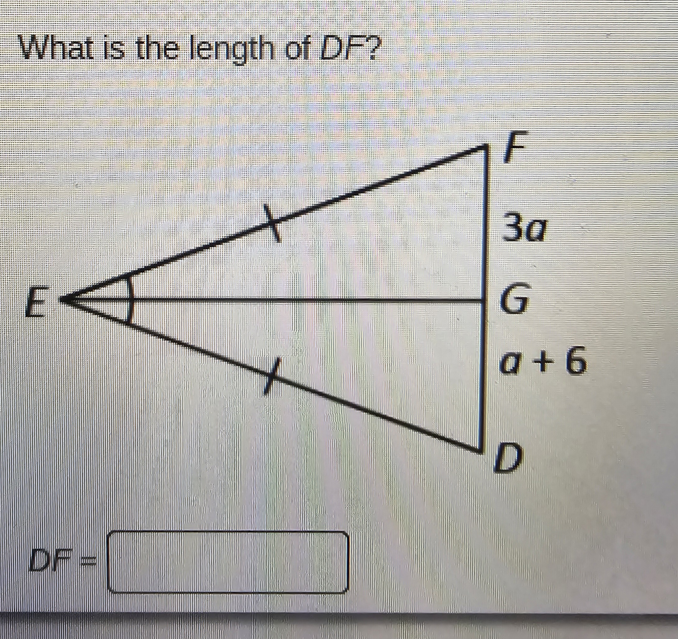 Solved What is the length of DF?DF= | Chegg.com