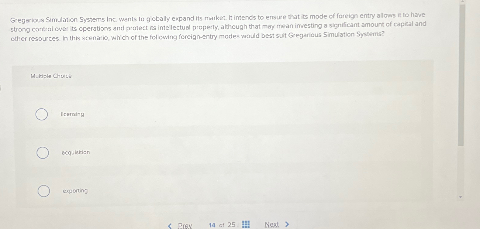 Solved Gregarious Simulation Systems Inc. wants to globally | Chegg.com