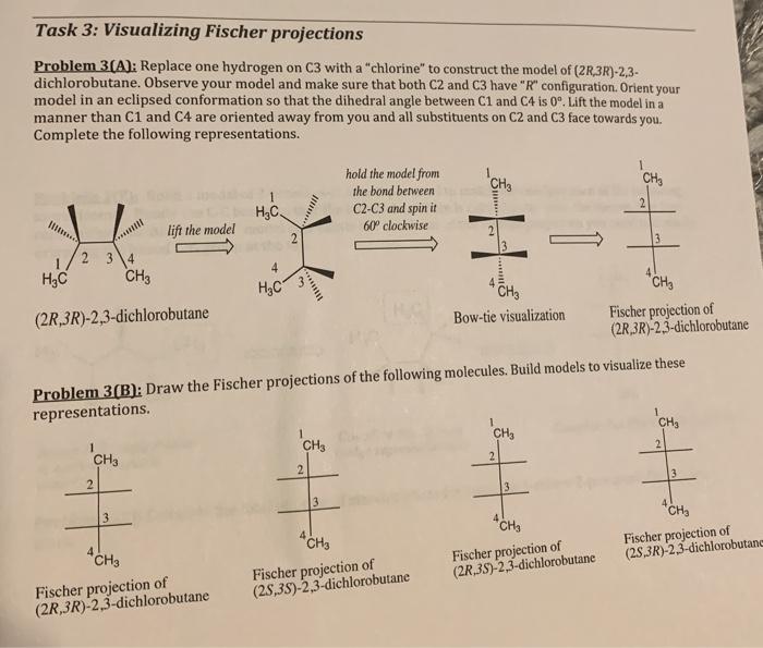 Solved Task 3: Visualizing Fischer projections Problem 3(A): | Chegg.com