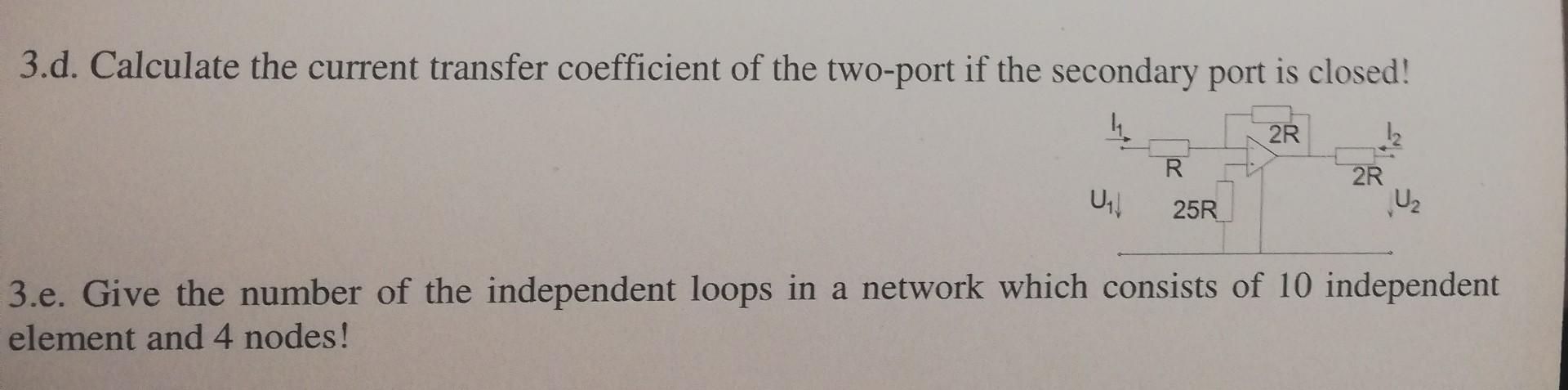 Solved 3.d. Calculate the current transfer coefficient of | Chegg.com