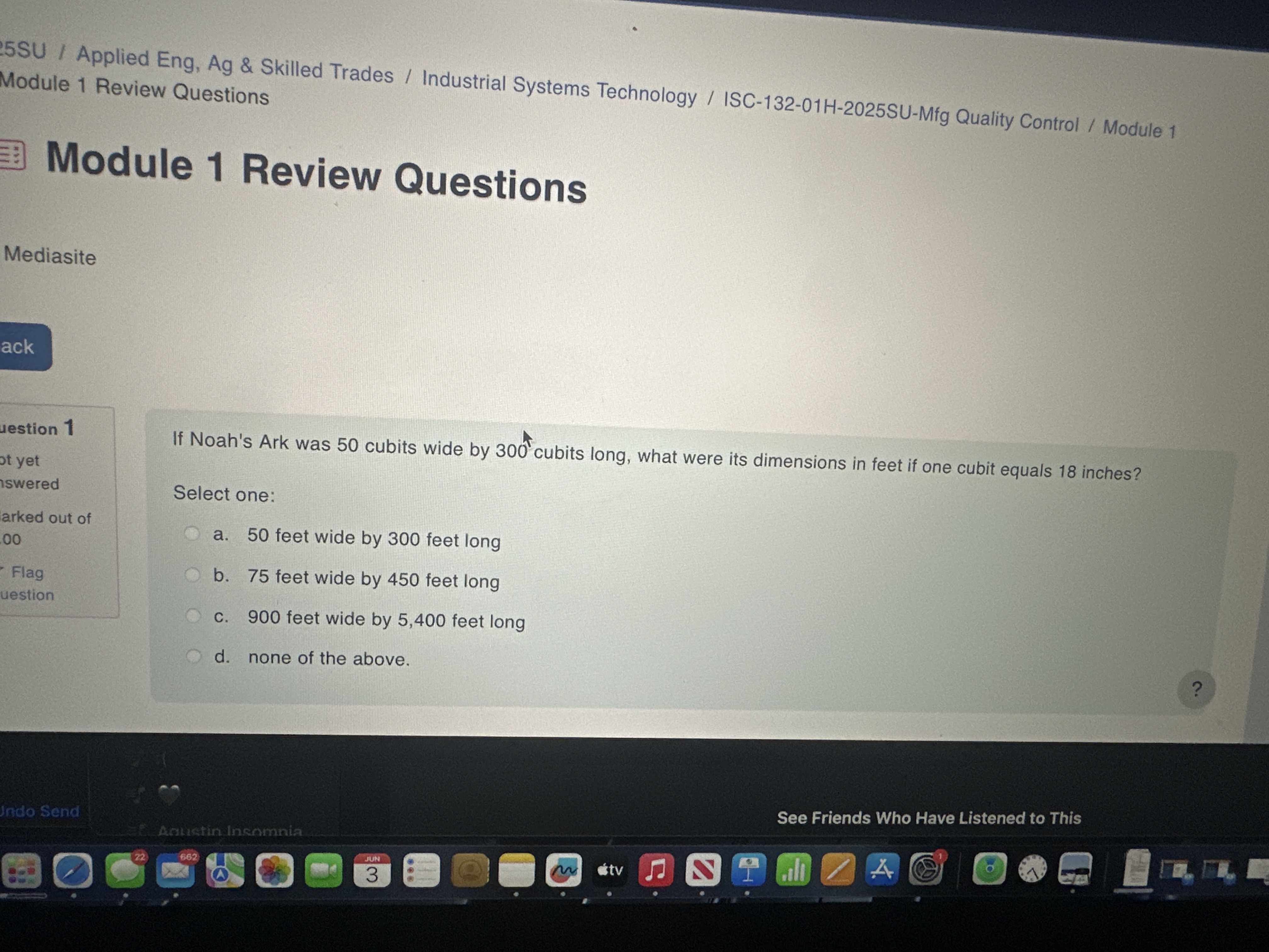 Solved If Noah's Ark was 50 ﻿cubits wide by | Chegg.com
