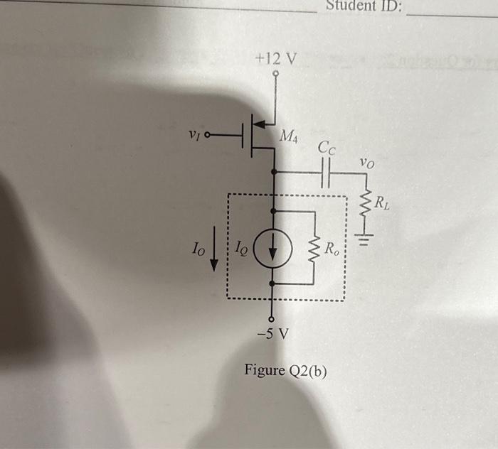 (a) For the FET current sourve shown in Figure Q2(a), | Chegg.com