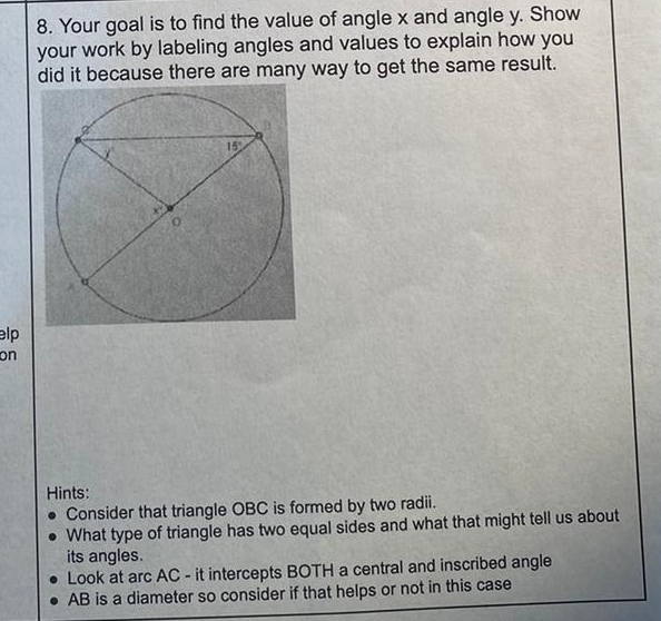 Solved Your goal is to find the value of angle x ﻿and angle | Chegg.com