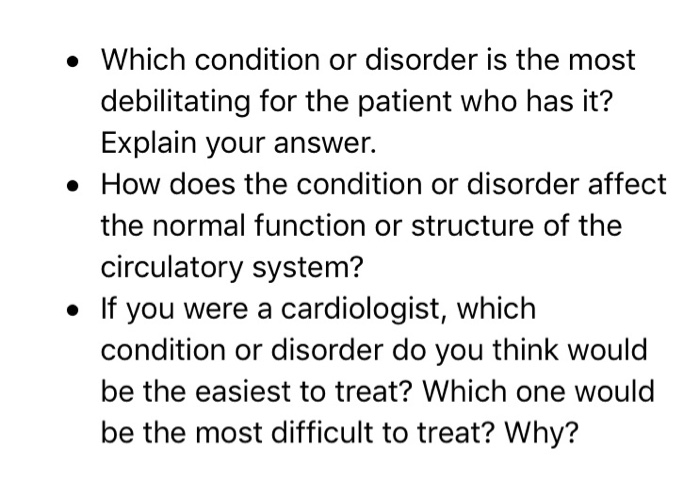 Solved • Which condition or disorder is the most | Chegg.com