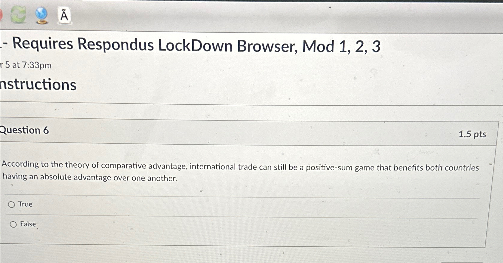 Solved tilde(A)Requires Respondus LockDown Browser, Mod | Chegg.com