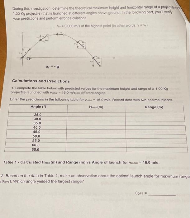 During this investigation, determine the theoretical | Chegg.com