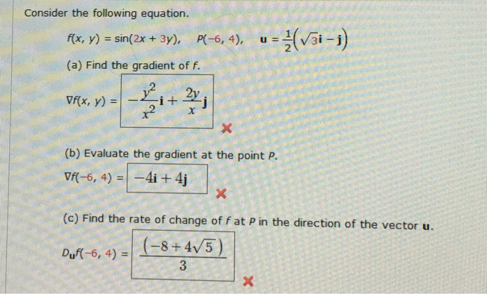 Solved Consider the following equation. F(x, y) = sin(2x + | Chegg.com