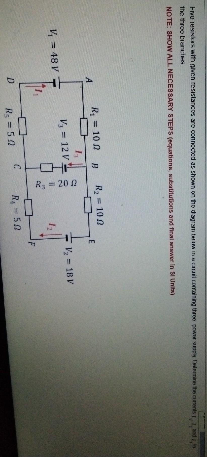 Five Resistors Are Connected As Shown In The Diagram Solved