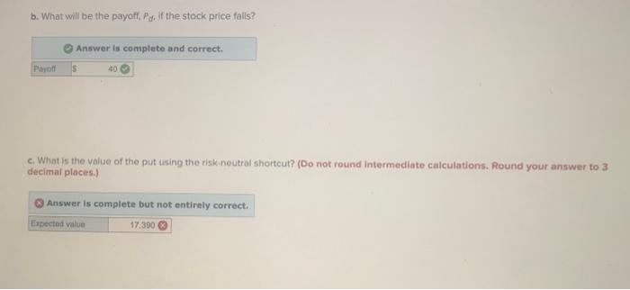 Solved You are attempting to value a put option with an | Chegg.com