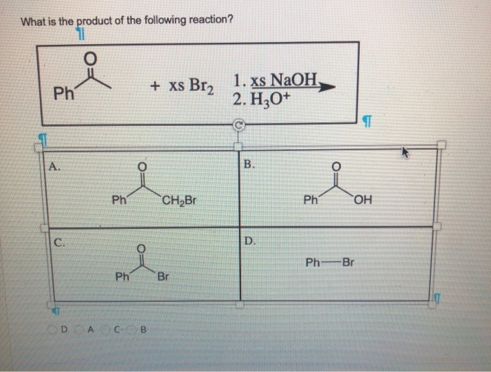 Solved What is the product of the following reaction? Ph + | Chegg.com