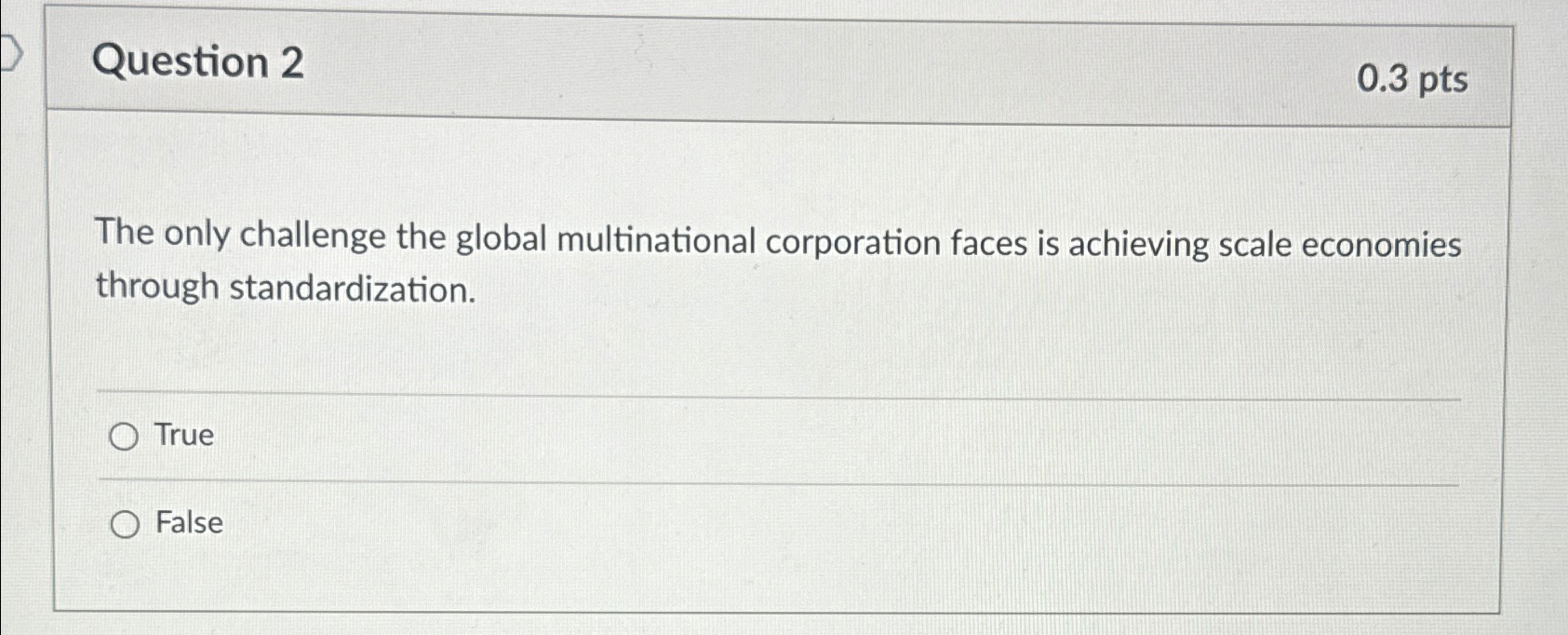 Solved Question 20.3ptsThe only challenge the global | Chegg.com