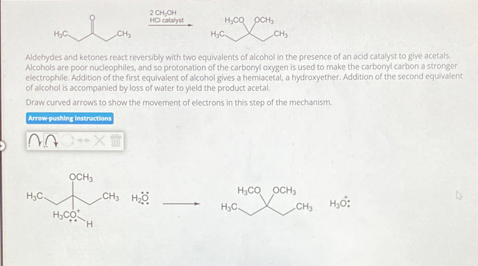 Solved Aldehydes and ketones react reversibly with two | Chegg.com