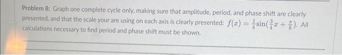 Solved Graph one complete cycle only, making sure that | Chegg.com